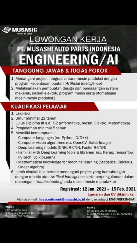 PT MUSASHI AUTO PARTS INDONESIA – IKA PPNS